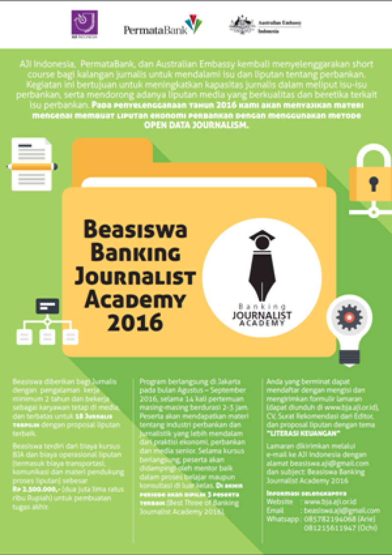 BEASISWA Banking Journalist Academy 2016 | AJI - Aliansi Jurnalis ...